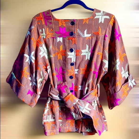 Carson Pirie Scott | Jackets & Coats | Hand Embroidered Belted Jacket ...